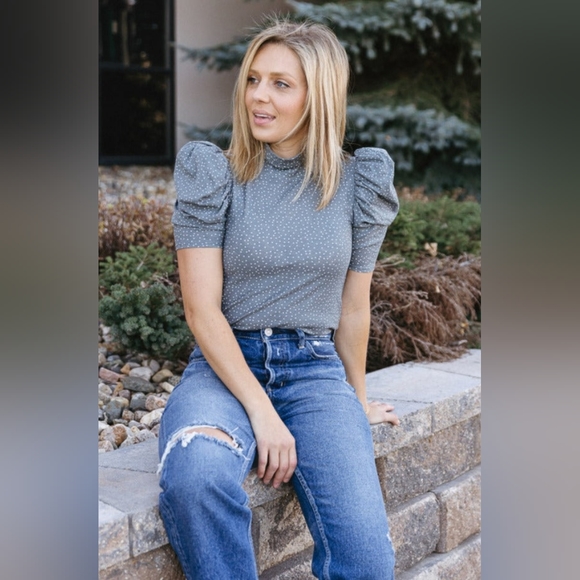 Nation LTD | Tops | Nation Ltd Dawn Femme Turtleneck In Polka Dot ...